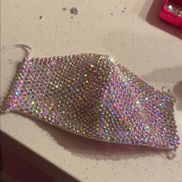 Swarovski | Accessories | Handmade Swarovski Crystal Face Mask | Poshmark
